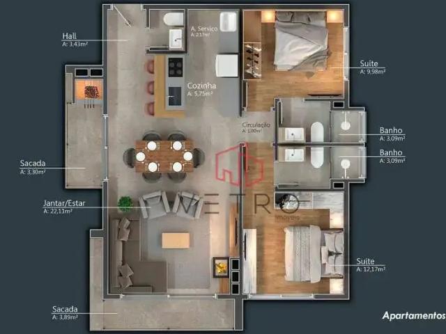 Apartamento para Venda em Canela/RS Centro 2 Quartos