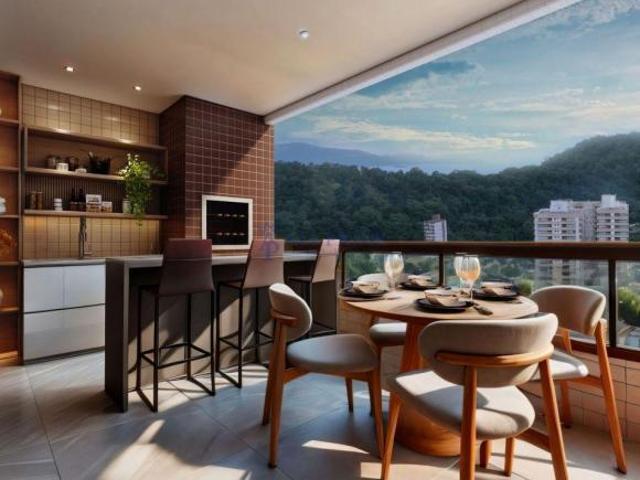 Apartamento para venda em Canto Do Forte de 128.00m² com 3 Quartos, 2 Suites e 2 Garagens