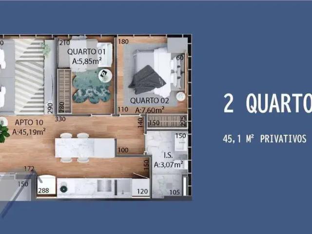 Apartamento para Venda em Cascavel/PR Centro 2 Quartos