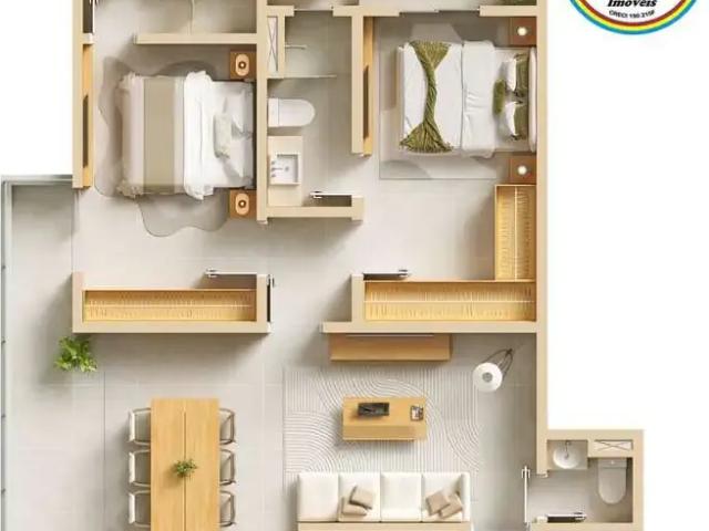 Apartamento para Venda em Caraguatatuba/SP Martim de Sá 2 Quartos