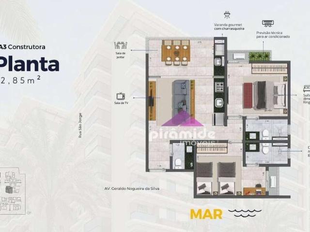 Apartamento para Venda em Caraguatatuba/SP Praia das Palmeiras 2 Quartos