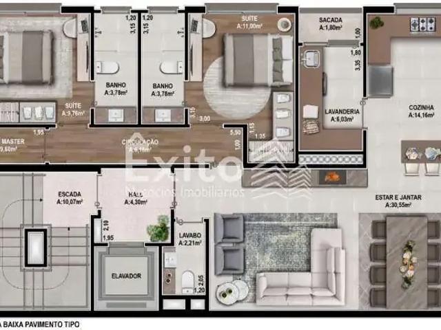 Apartamento para Venda em Caxias do Sul/RS Jardim América 3 Quartos