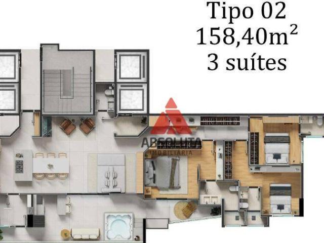 Apartamento para venda em Centro em Americana São Paulo de 158.00m² com 3 Quartos, 3 Suítes e 2 Garagens