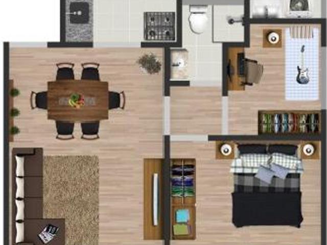 Apartamento para Venda em Colombo, Paloma, 2 dormitórios, 1 banheiro, 1 vaga