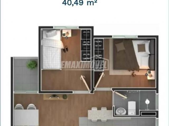 Apartamento para venda em Conjunto Habitacional Júlio De Mesquita Filho de 40.00m² com 2 Quartos e 1