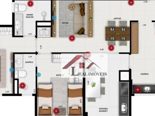 Apartamento para venda em Fundação de 85.00m² com 2 Quartos, 2 Suites e 2 Garagens