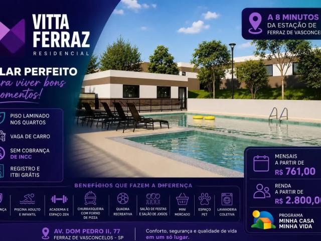 Apartamento para Venda em Ferraz de Vasconcelos/SP Vila São Paulo 2 Quartos