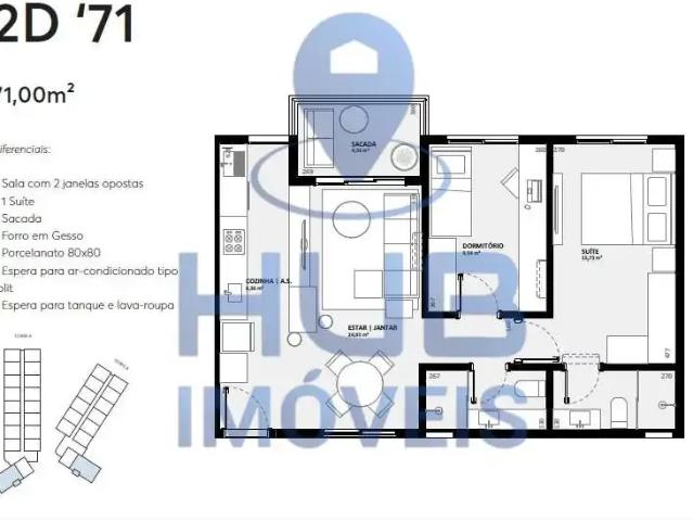 Apartamento para Venda em Florianópolis/SC Trindade 2 Quartos