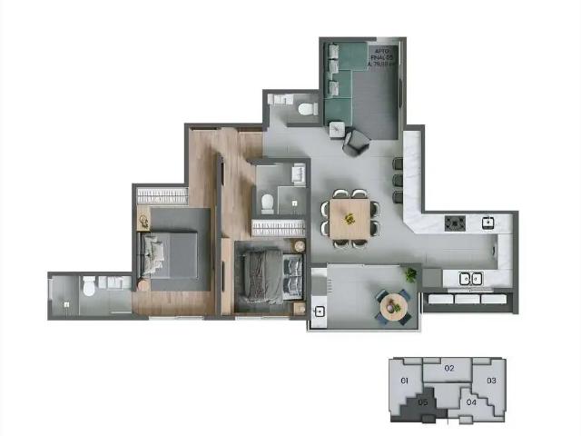 Apartamento para Venda em Florianópolis/SC Agronômica 2 Quartos