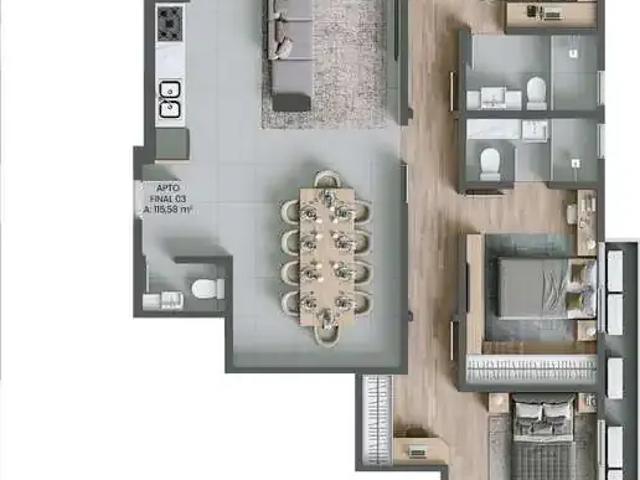 Apartamento para Venda em Florianópolis/SC Agronômica 3 Quartos