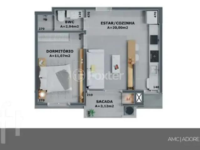 Apartamento para Venda em Florianópolis/SC Cachoeira do Bom Jesus 1 Quartos