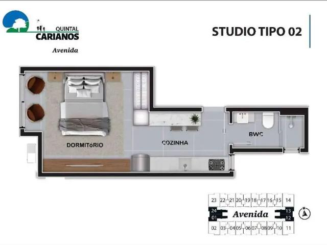 Apartamento para Venda em Florianópolis/SC Carianos 1 Quartos