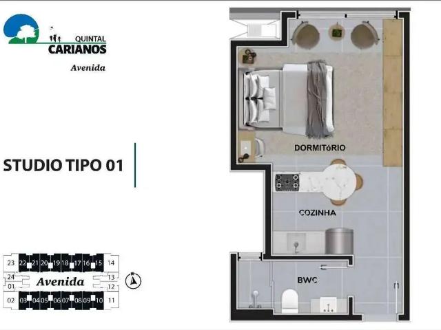 Apartamento para Venda em Florianópolis/SC Carianos 1 Quartos