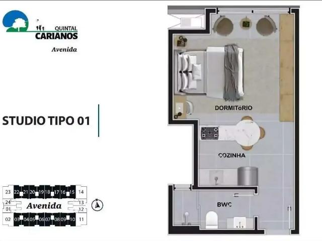 Apartamento para Venda em Florianópolis/SC Carianos 1 Quartos