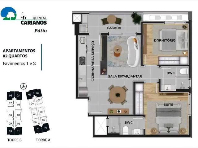 Apartamento para Venda em Florianópolis/SC Carianos 2 Quartos