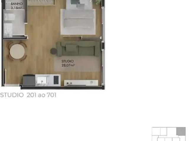 Apartamento para Venda em Florianópolis/SC Centro 1 Quartos