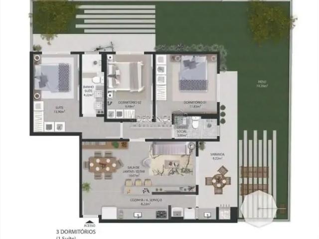 Apartamento para Venda em Florianópolis/SC Ingleses 3 Quartos