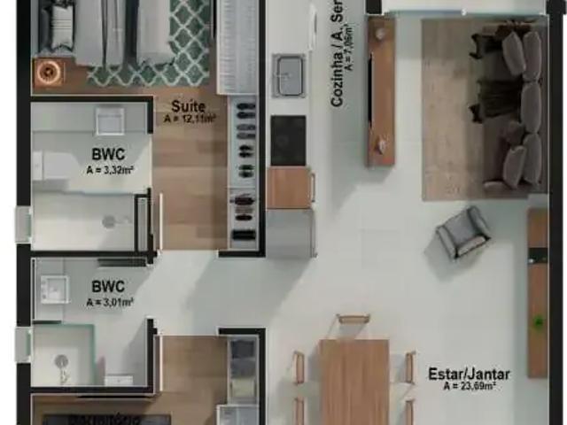 Apartamento para Venda em Florianópolis/SC João Paulo 3 Quartos