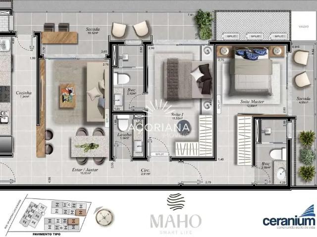 Apartamento para Venda em Florianópolis/SC Rio Tavares 2 Quartos