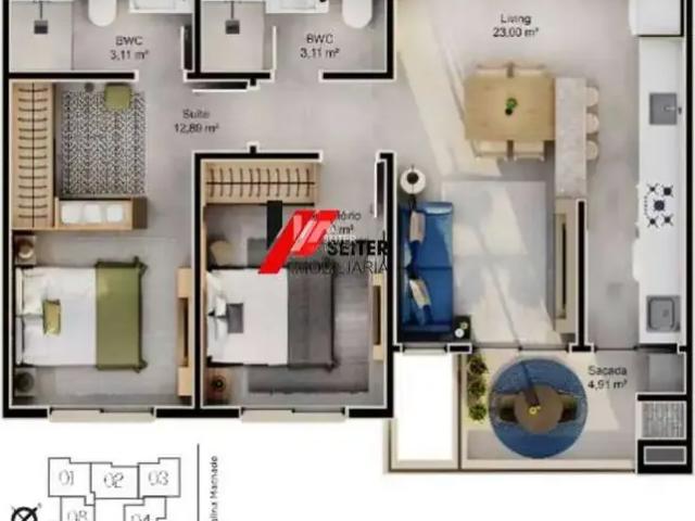 Apartamento para Venda em Florianópolis/SC Saco Grande 2 Quartos
