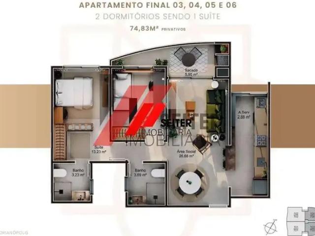 Apartamento para Venda em Florianópolis/SC Monte Verde 2 Quartos