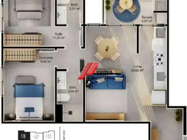 Apartamento para Venda em Florianópolis/SC Saco Grande 2 Quartos