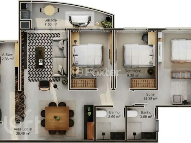 Apartamento para Venda em Florianópolis/SC Saco Grande 3 Quartos