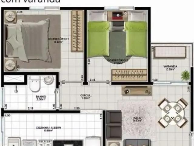 Apartamento para Venda em Francisco Morato/SP Residencial São Luis 2 Quartos