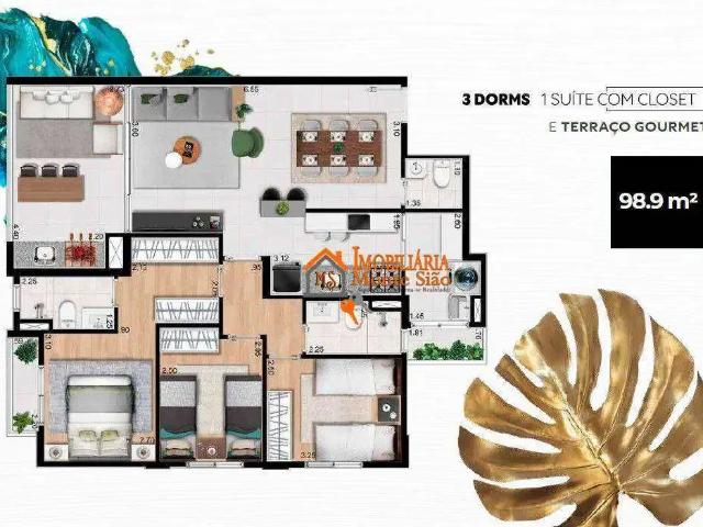 Apartamento para Venda em Guarulhos/SP Centro 3 Quartos