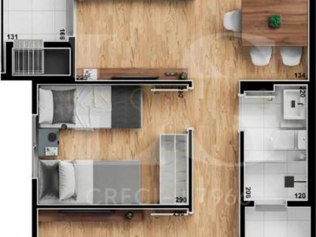 Apartamento para Venda em Guarapuava, Batel, 2 dormitórios, 1 banheiro, 1 vaga