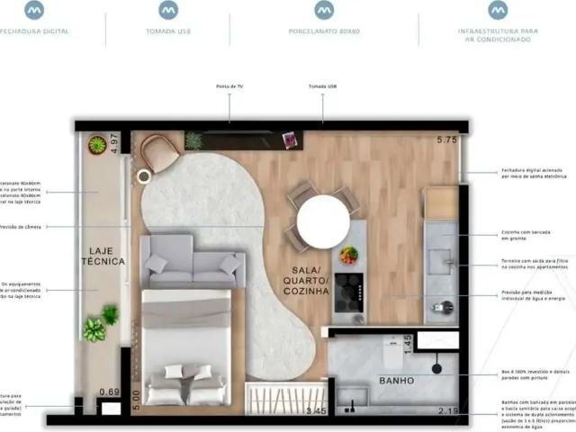 Apartamento para Venda em Goiânia/GO Setor Bueno 1 Quartos