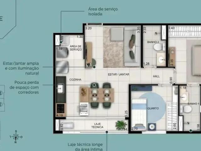 Apartamento para Venda em Goiânia/GO Setor Bueno 2 Quartos