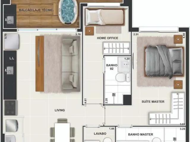 Apartamento para Venda em Goiânia/GO Setor Bueno 2 Quartos