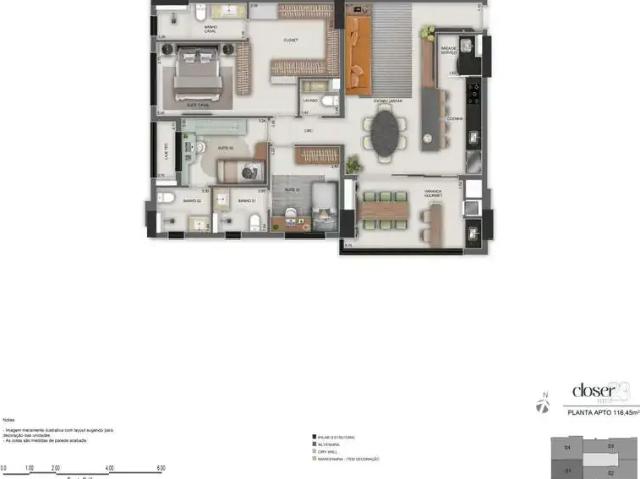 Apartamento para Venda em Goiânia/GO Setor Bueno 3 Quartos