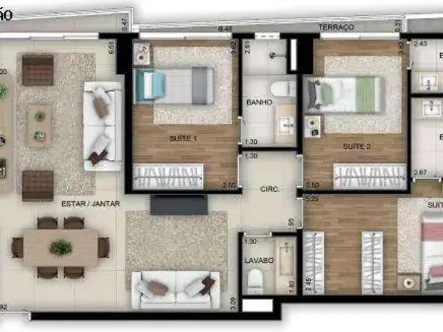Apartamento para Venda em Goiânia/GO Setor Bueno 3 Quartos