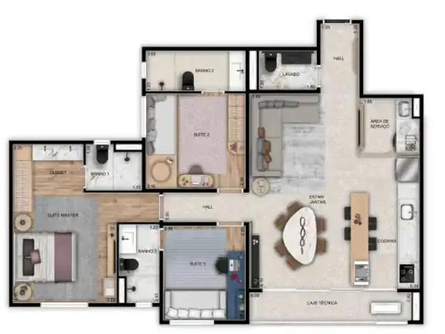 Apartamento para Venda em Goiânia/GO Setor Bueno 3 Quartos