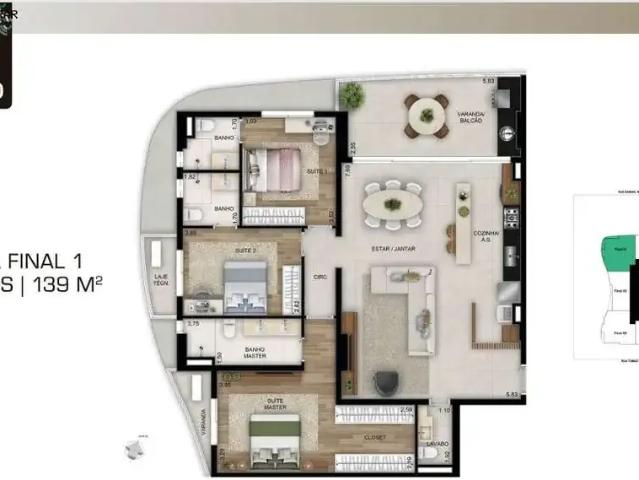 Apartamento para Venda em Goiânia/GO Setor Bueno 3 Quartos