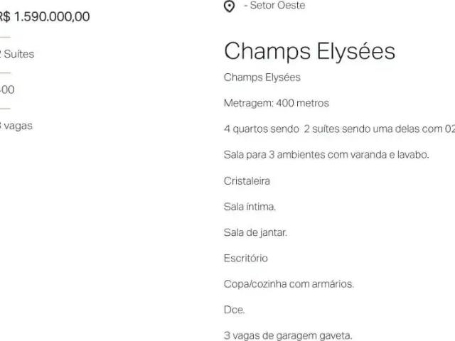 Apartamento para Venda em Goiânia/GO Setor Oeste 4 Quartos