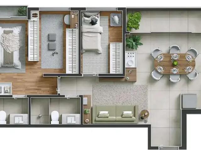 Apartamento para Venda em Goiânia/GO Setor Oeste 2 Quartos