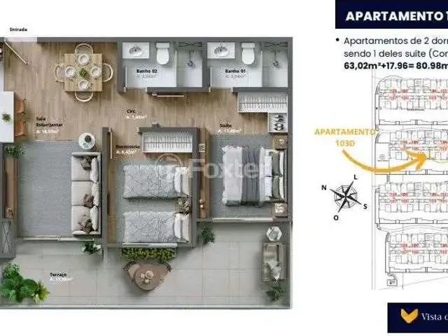 Apartamento para Venda em Gramado/RS Várzea Grande 1º de Maio 2 Quartos