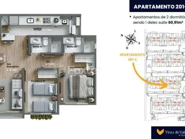 Apartamento para Venda em Gramado/RS Várzea Grande 1º de Maio 2 Quartos