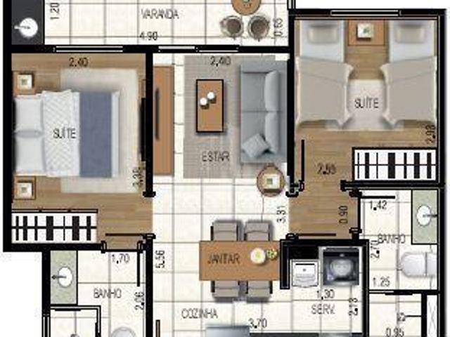 Apartamento para venda em Granbery, Juiz de Fora