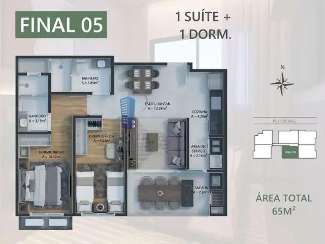 Apartamento para Venda em Itajaí/SC Dom Bosco 2 Quartos