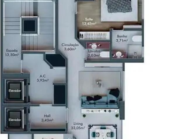 Apartamento para Venda em Itapema/SC Meia Praia 3 Quartos