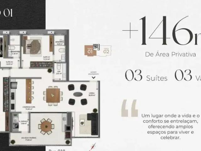 Apartamento para Venda em Itapema/SC Meia Praia 4 Quartos