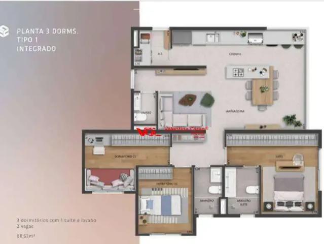 Apartamento para Venda em Indaiatuba/SP Vila Todos os Santos 3 Quartos