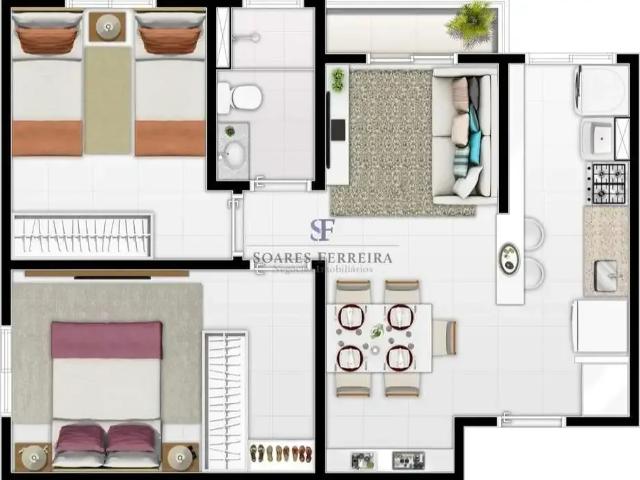 Apartamento para Venda em Indaiatuba/SP Chácara Alvorada 2 Quartos