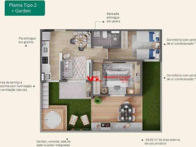 Apartamento para Venda em Indaiatuba/SP Lauro Bueno de Camargo 2 Quartos
