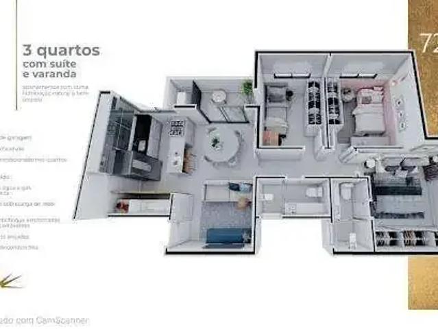 Apartamento para Venda em Ipatinga/MG Ideal 3 Quartos