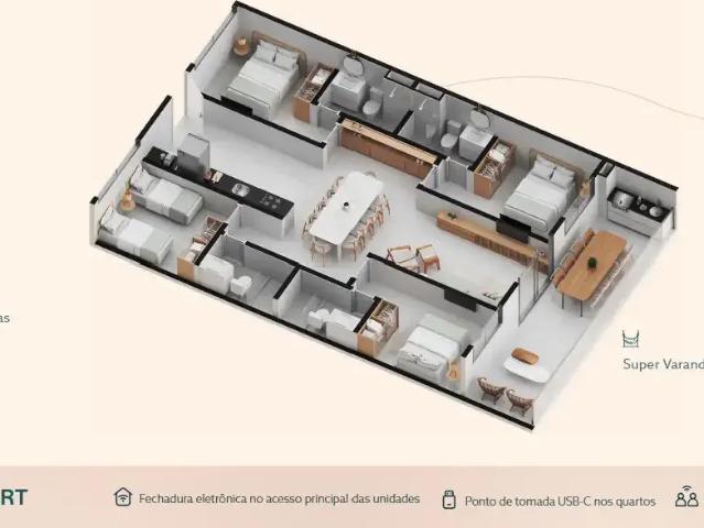 Apartamento para Venda em Ipojuca/PE Praia do Cupê 4 Quartos